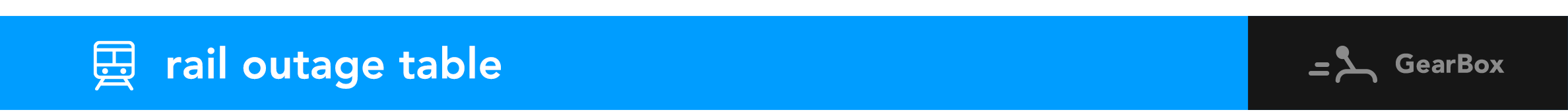 Gear Box Outage Table